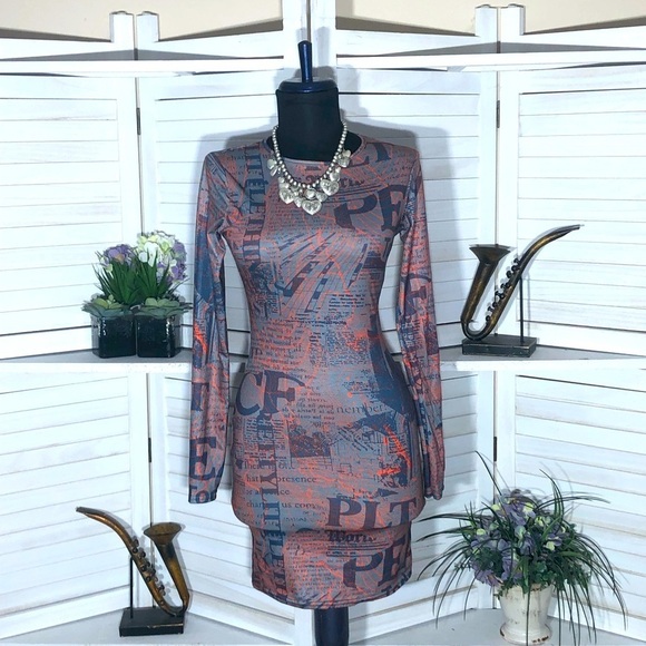 PrettyLittleThing | Dresses | Prettylittlething Avant Garde Abstract ...